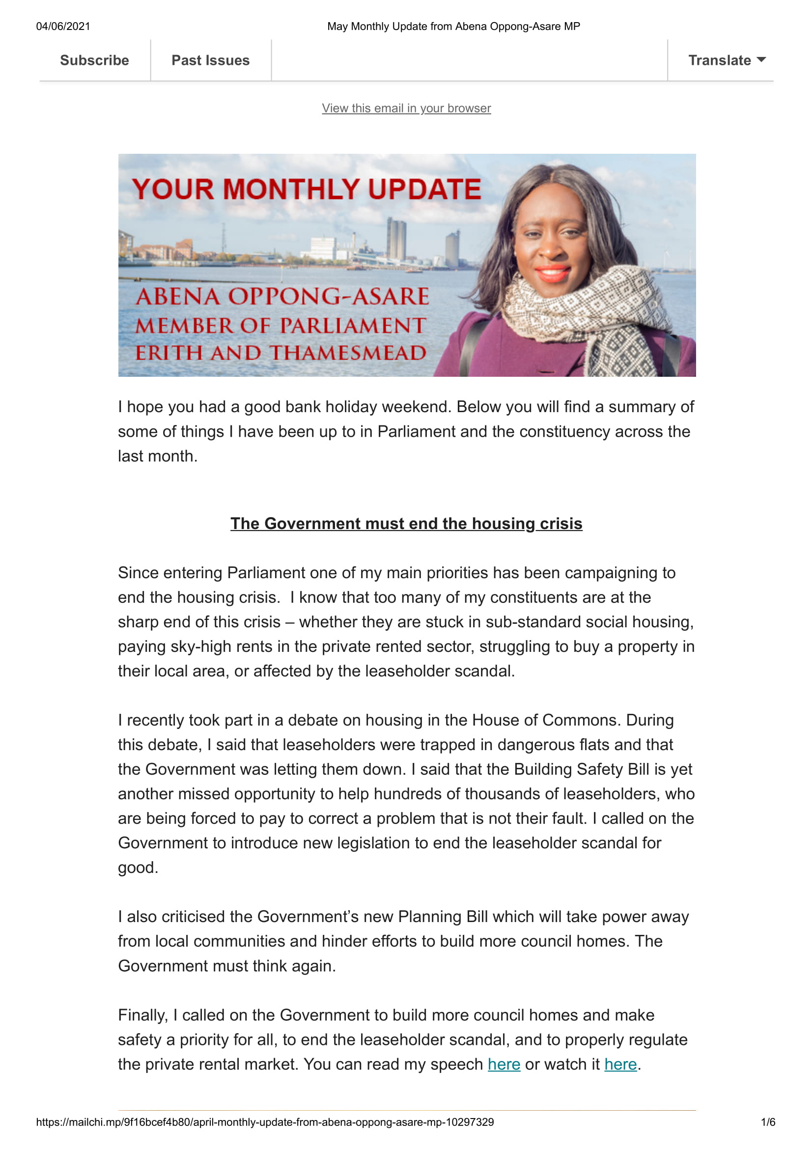 May Monthly Update from Abena Oppong-Asare MP-1 | Abena Oppong-Asare MP